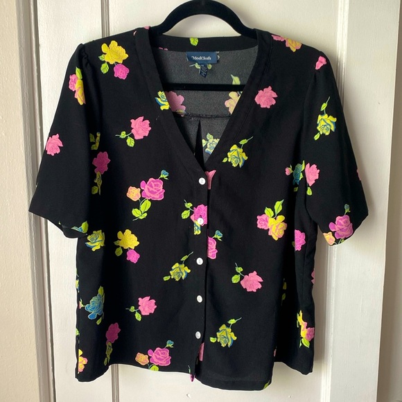 Modcloth | Tops | Modcloth Buttonup Floral Blouse | Poshmark